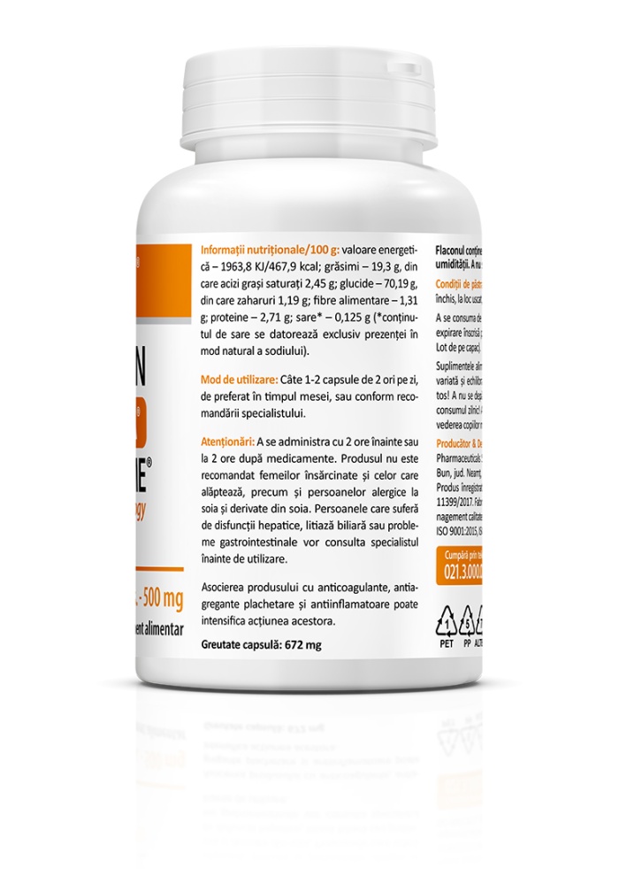 Curcumin fitozomal Meriva® 500 mg, 60 capsule | Zenyth